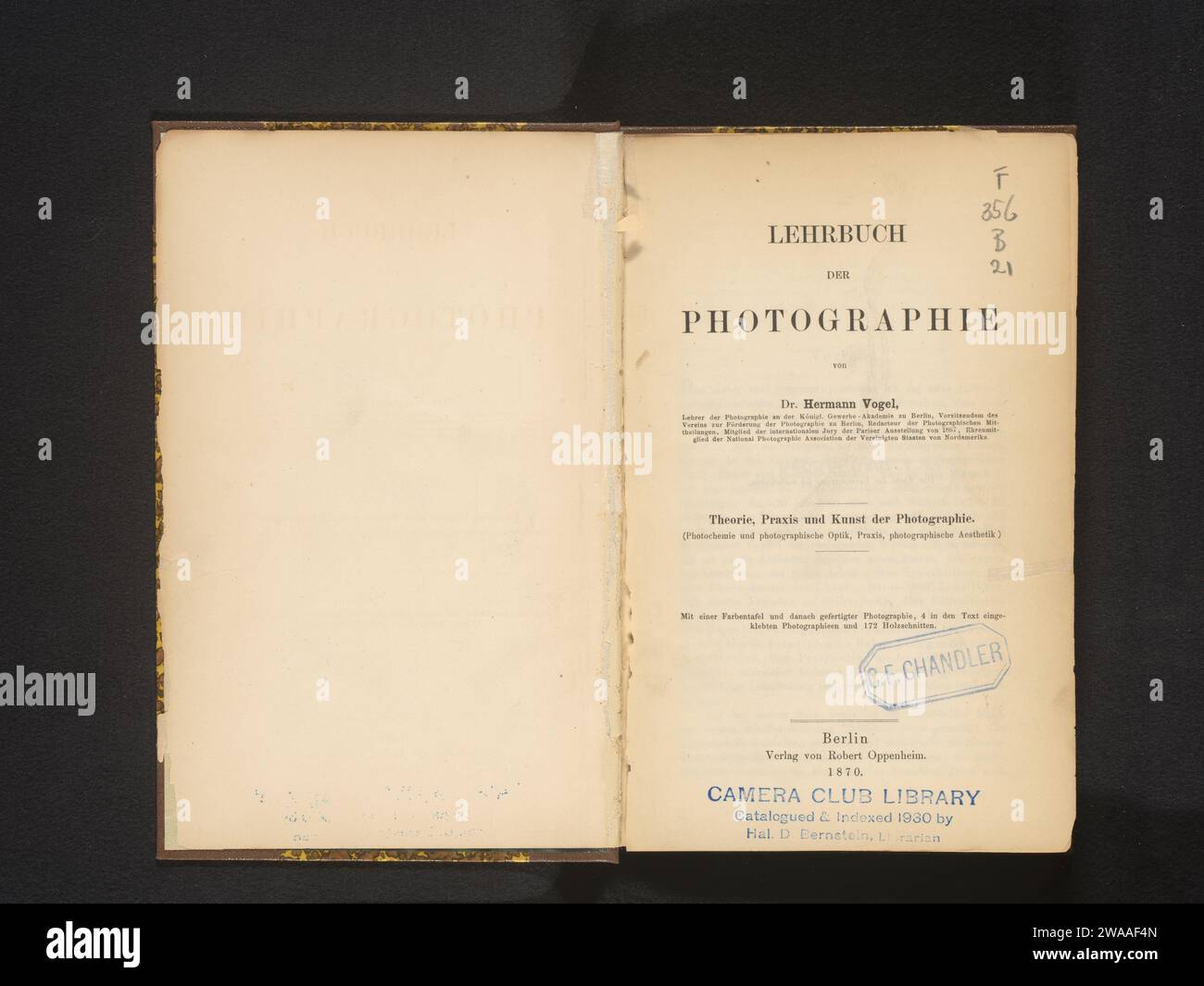 Textbook of Photography, Hermann Wilhelm Vogel, 1870 book Berlin paper ...