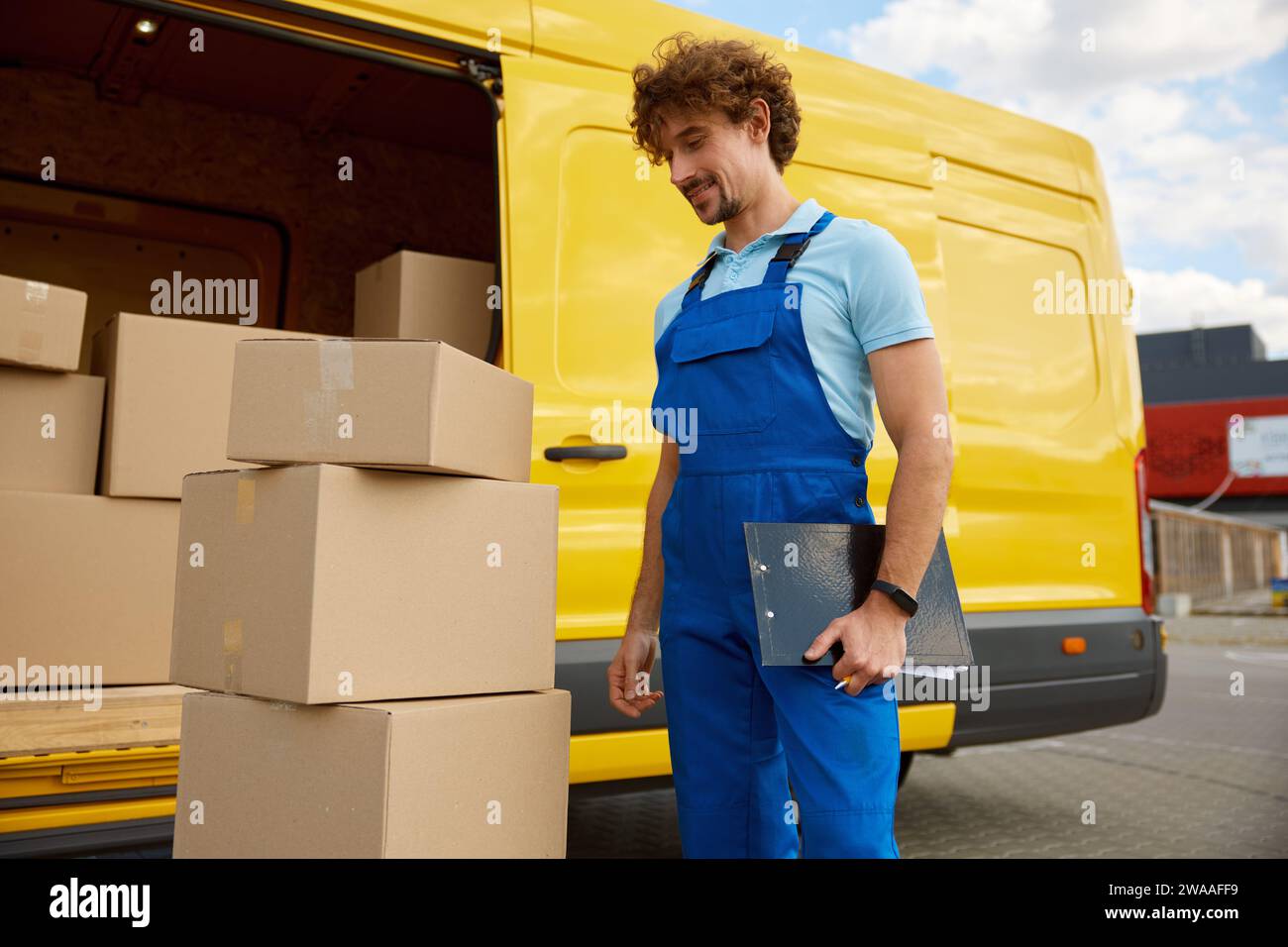 Cargo delivery service providing by professional courier standing by ...