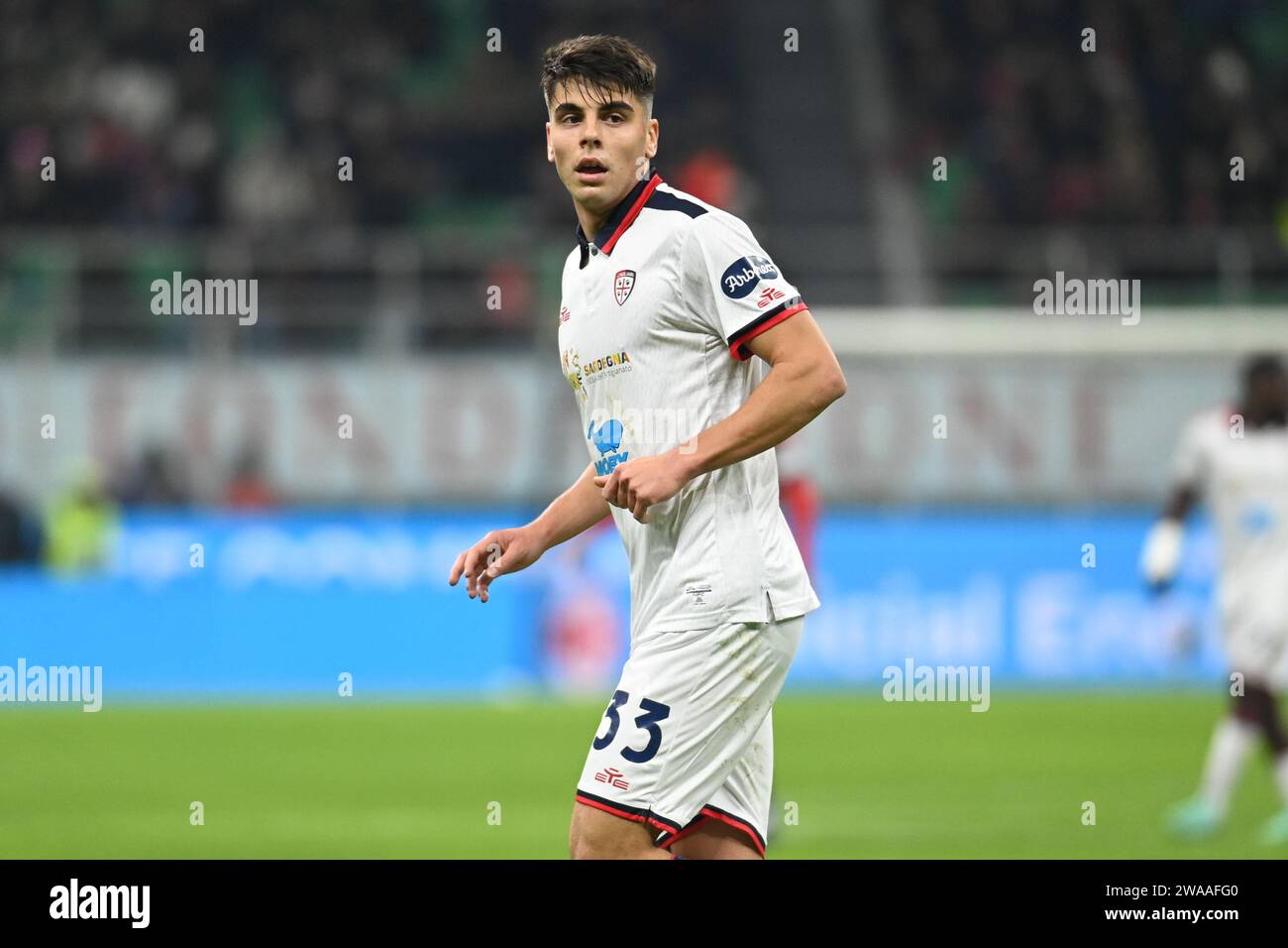 Milan, Italy. 02nd Jan, 2024. Adam Obert (Cagliari) during AC Milan vs ...