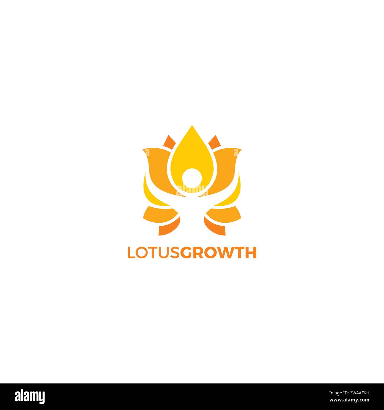 Lotus Growth Logo Unique Design. Lotus people Logo Stock Vector Image ...