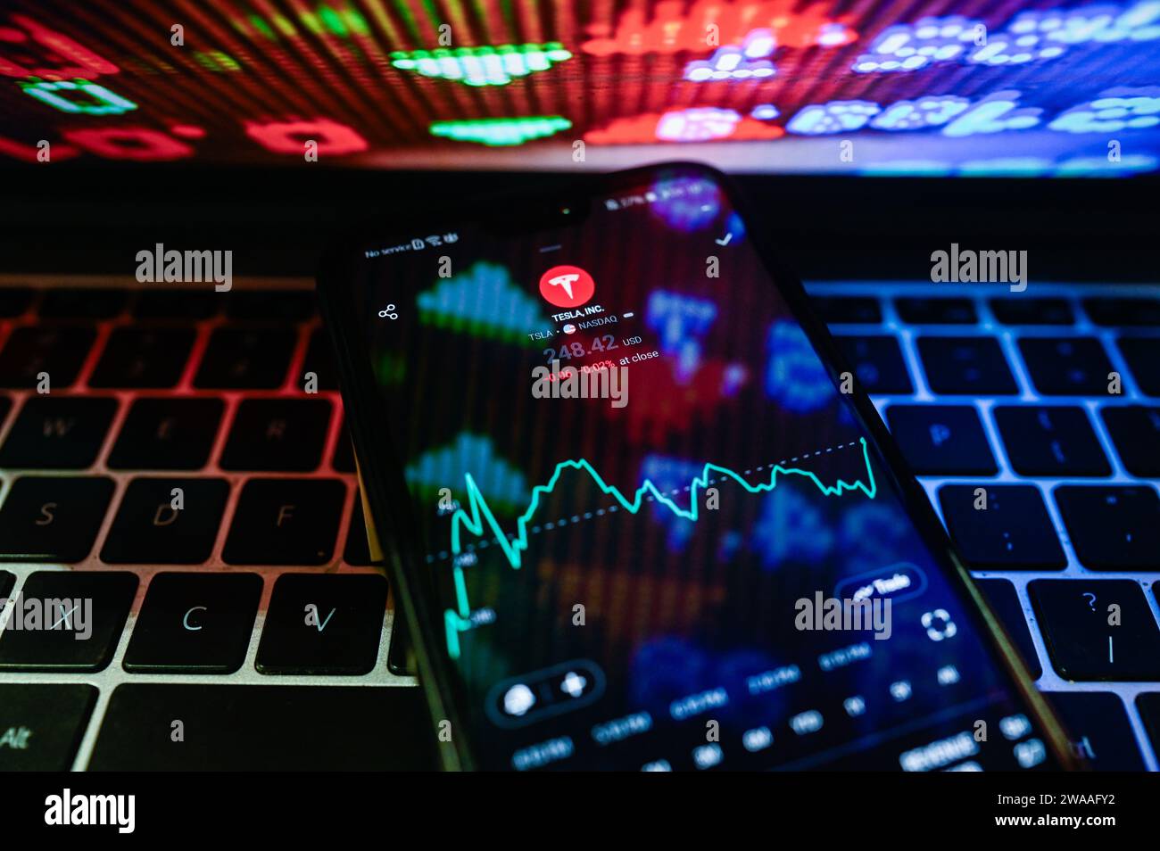 Tesla market value hi-res stock photography and images - Alamy