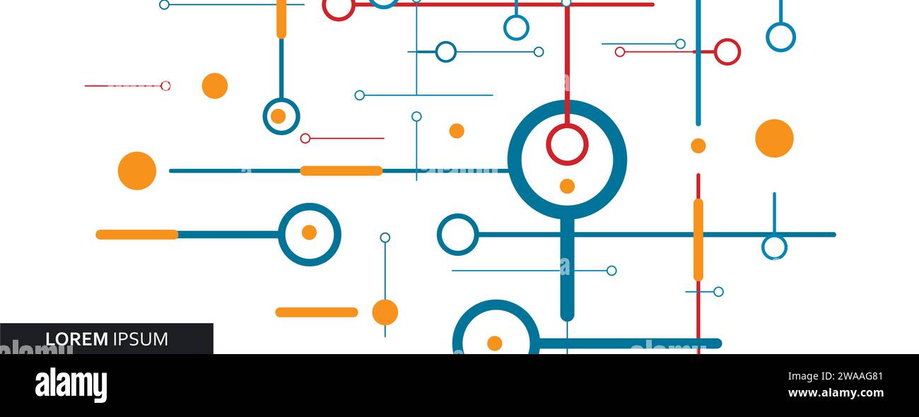 Global network technology concept. Network nodes plexus background. Circle nodes and line ...