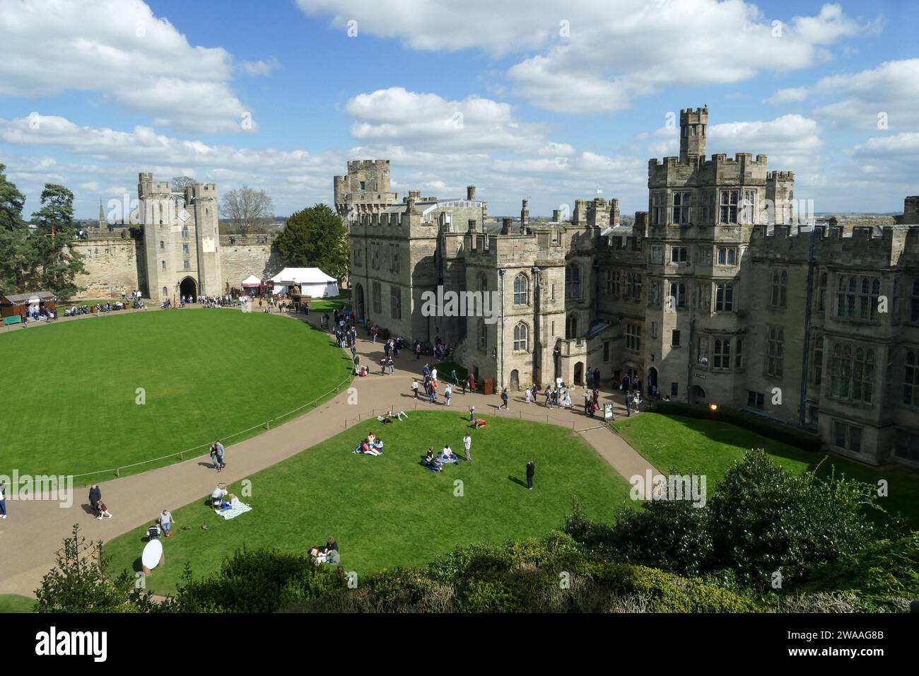 Warwick, England, United Kingdom - April 2 2017: Famous Warwick Castle ...