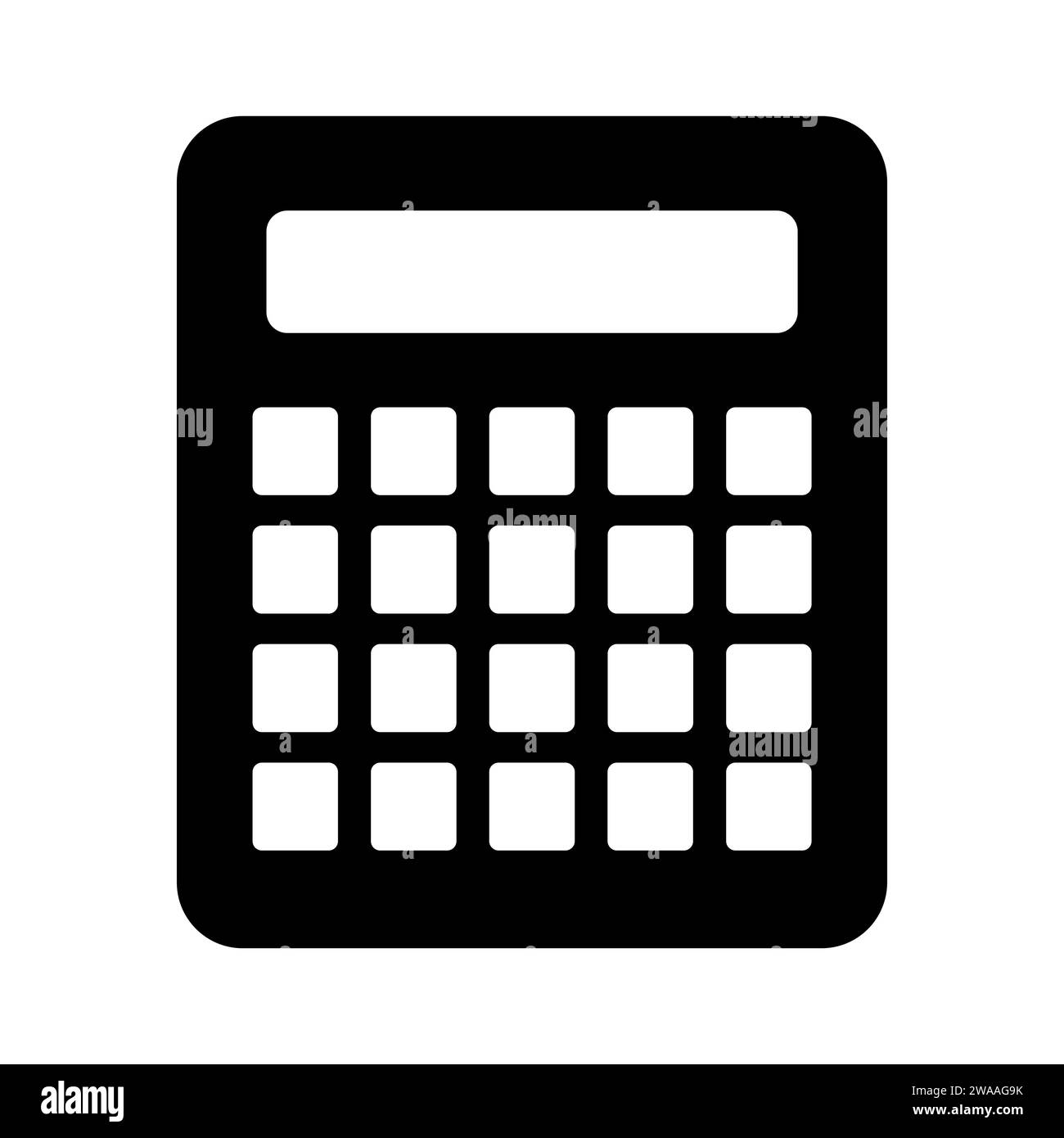 Calculator black vector icon on white background Stock Vector Image ...