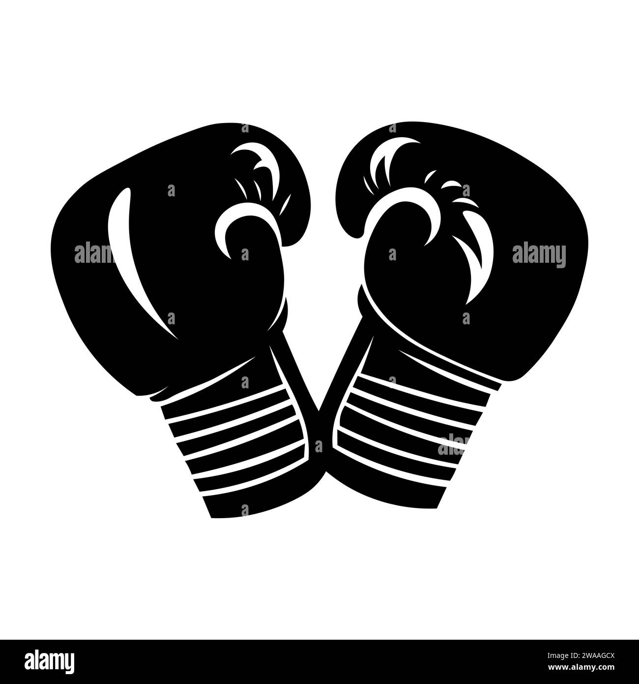 Boxing gloves vector icon on white background Stock Vector Image & Art ...