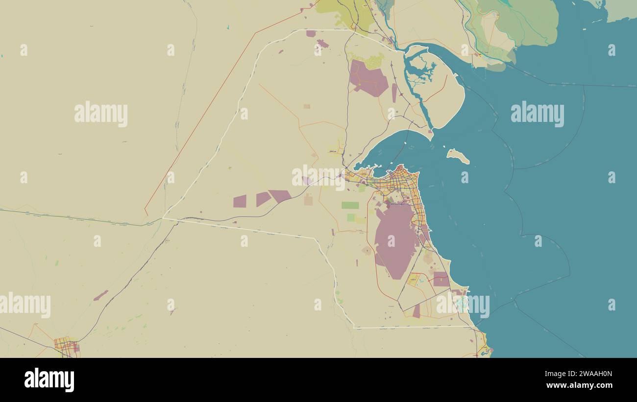 Topographic map of kuwait hi-res stock photography and images - Alamy