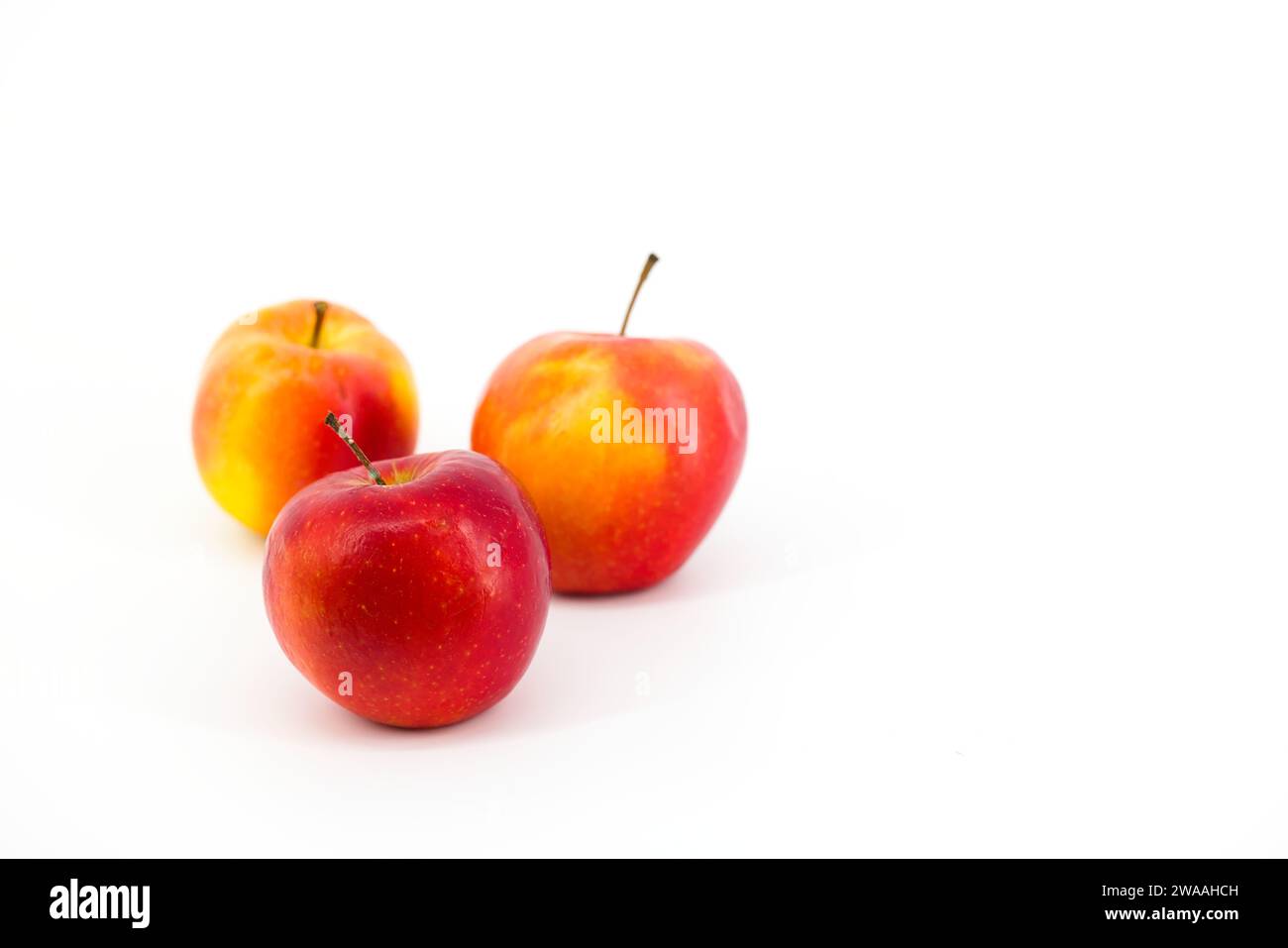 The image captures the vibrant contrast of red apples against a ...