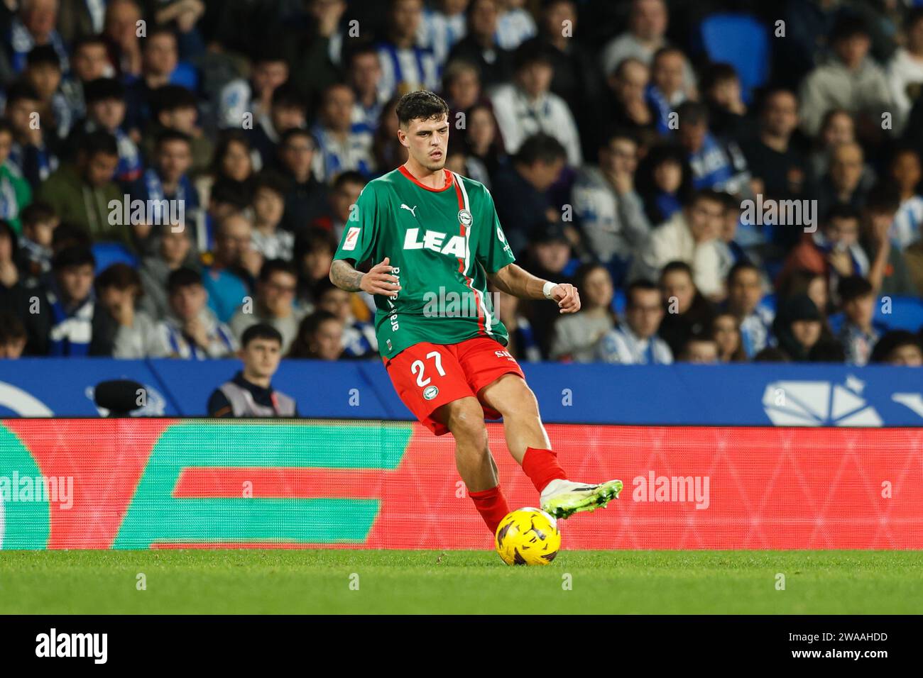 San Sebastian, Spain. 2nd Jan, 2024. Javi Lopez (Alaves) Football ...