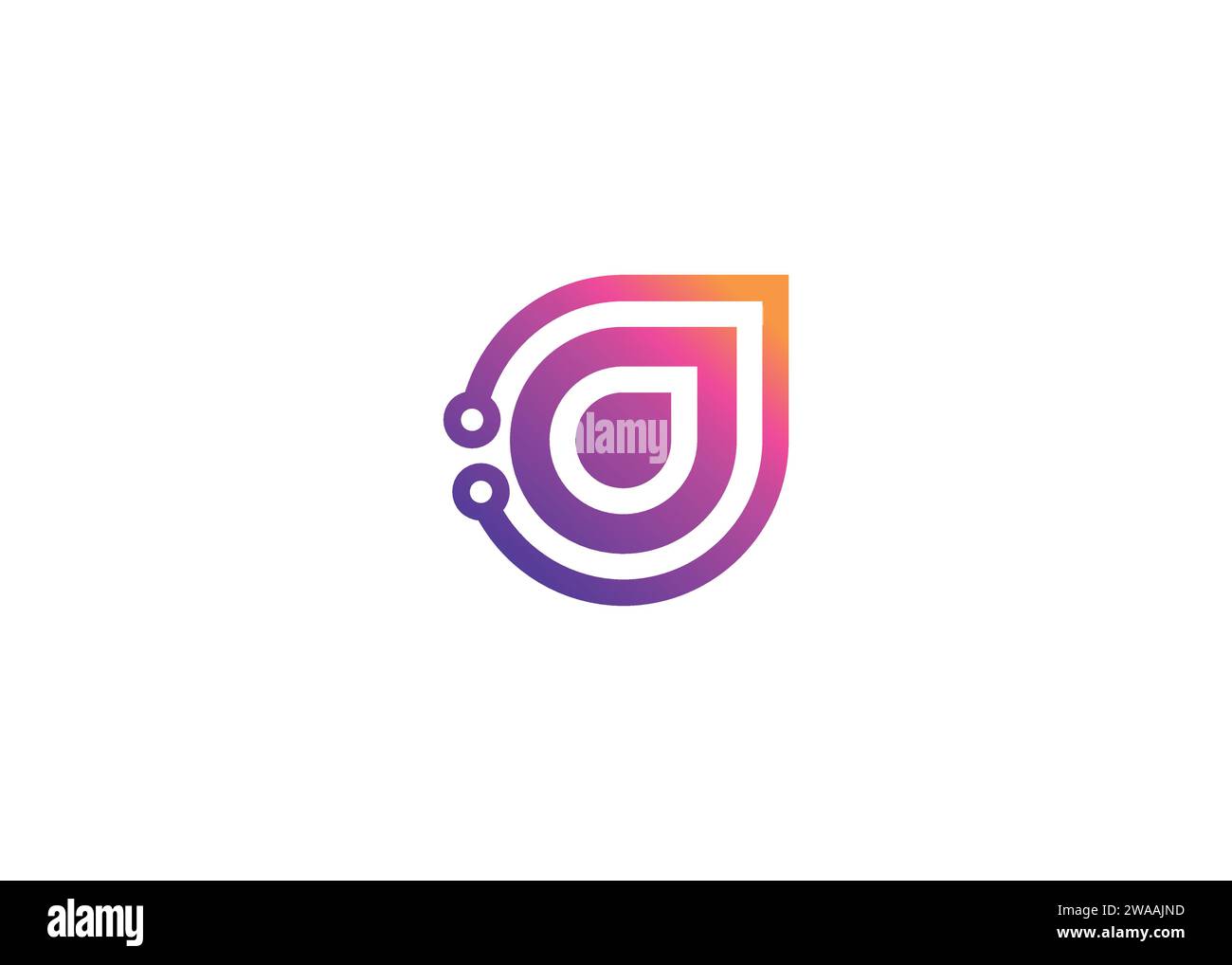 Letter O Technology vector monogram logo design template. Letter O ...