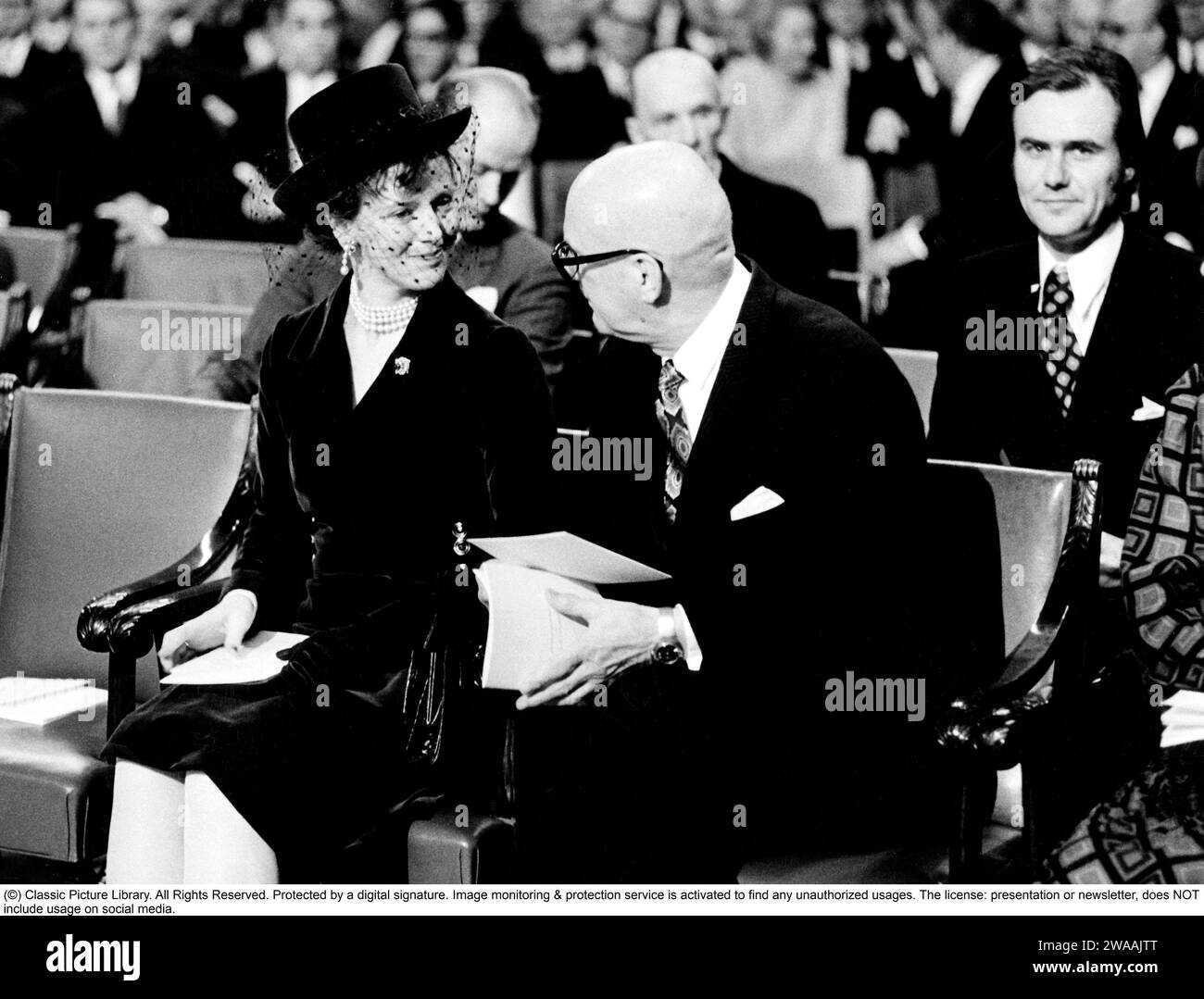 Margrethe II of Denmark. Here together with Urho Kekkonen (1900-1986) President of Finland 1956 ...