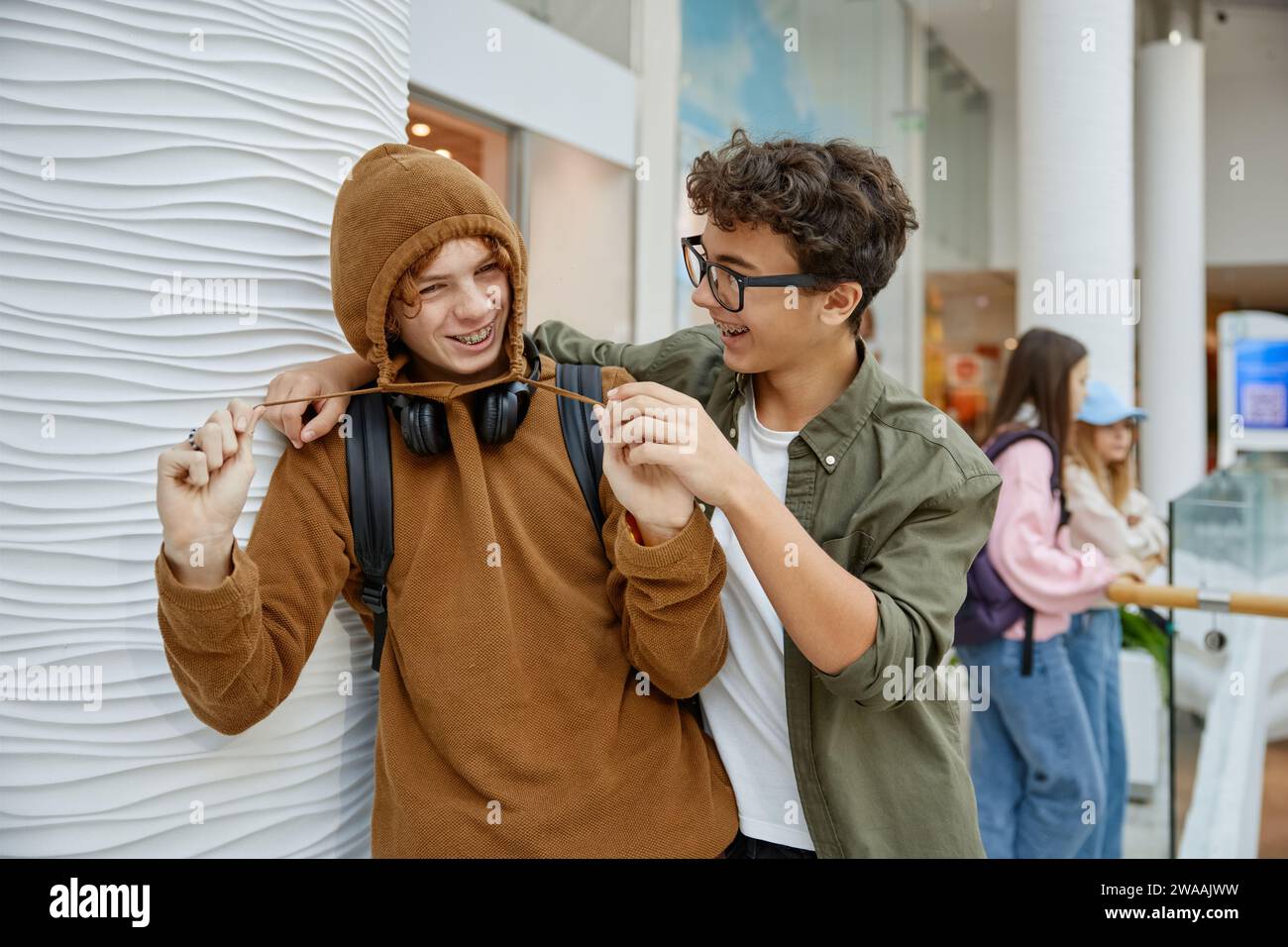 Boys fooling around hi-res stock photography and images - Alamy