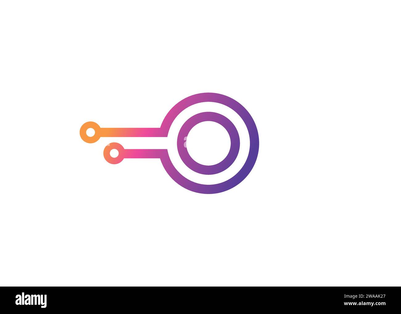 Letter O Technology vector monogram logo design template. Letter O ...