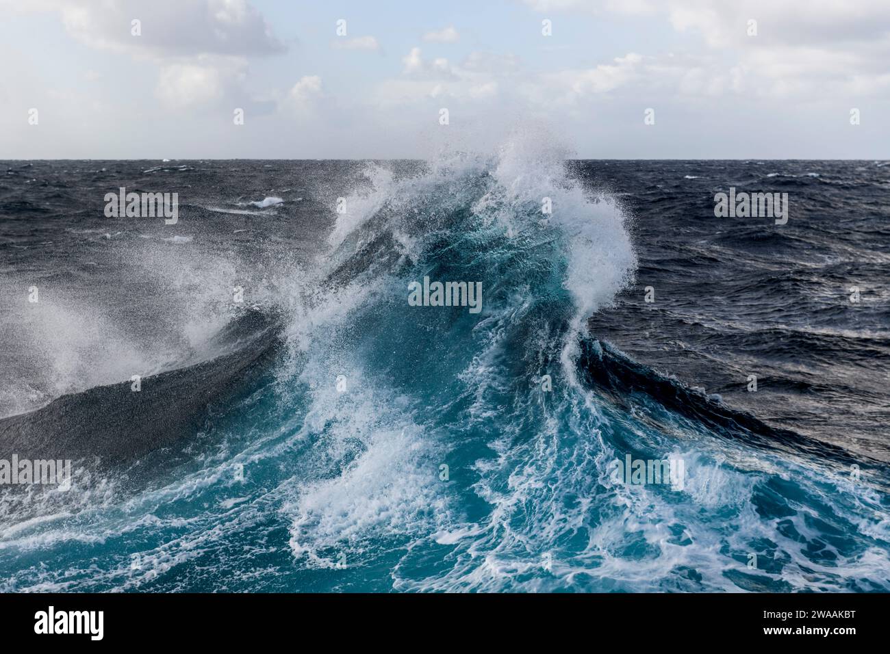 Big waves with beautiful lighting. Stormy sea, Bad weather. Gale. Rough ...