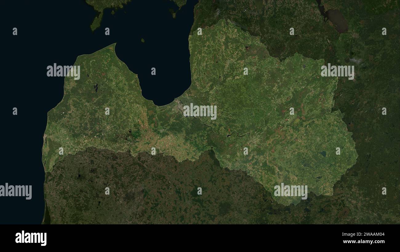 Latvia highlighted on a low resolution satellite map Stock Photo - Alamy