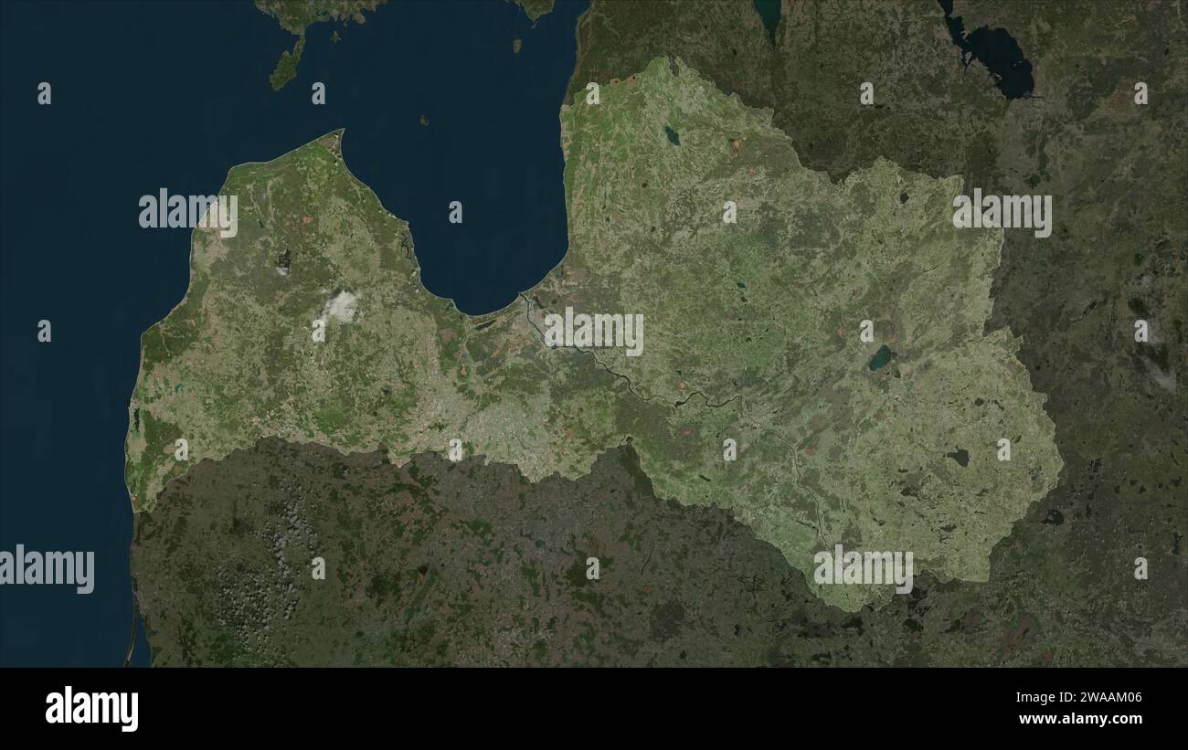 Latvia highlighted on a high resolution satellite map Stock Photo - Alamy