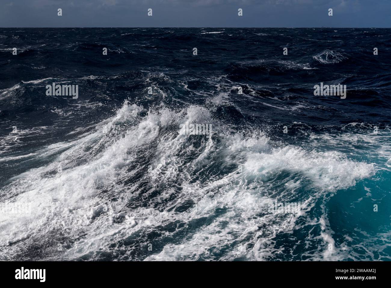Beautiful seascape - waves and sky with clouds with beautiful lighting ...