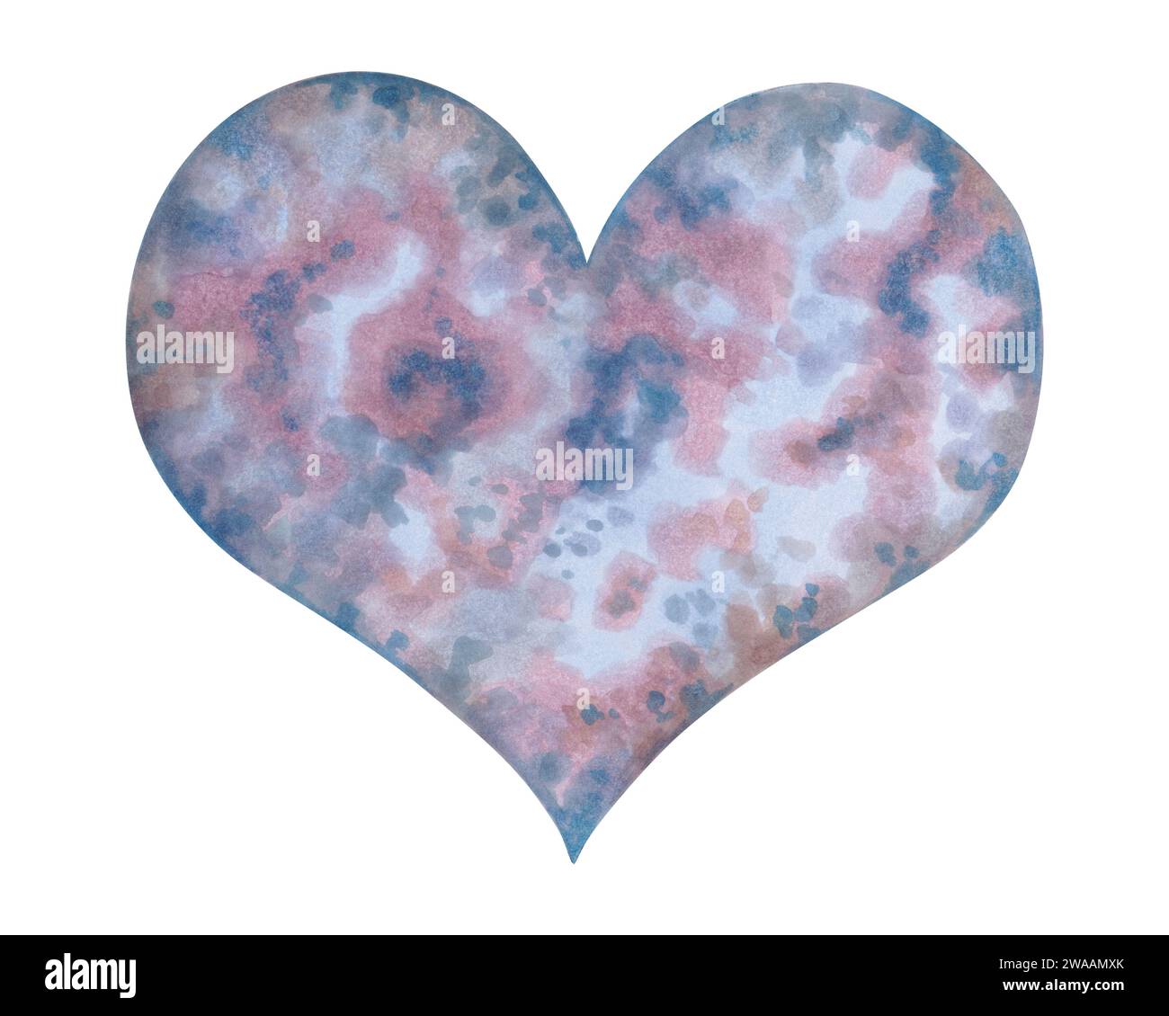 Heart shaped space illustration.Heavenly magic heart element for ...