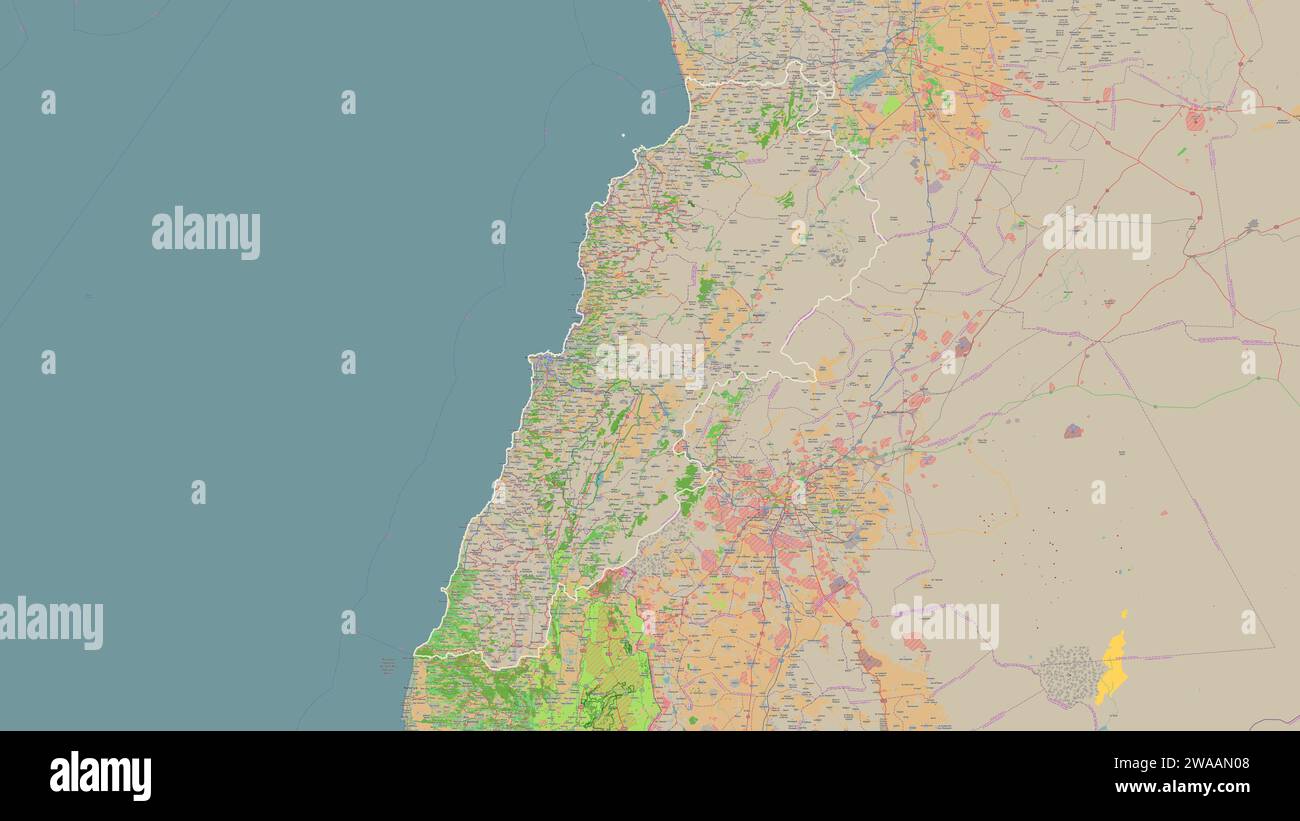 Topographic map of lebanon hi-res stock photography and images - Alamy