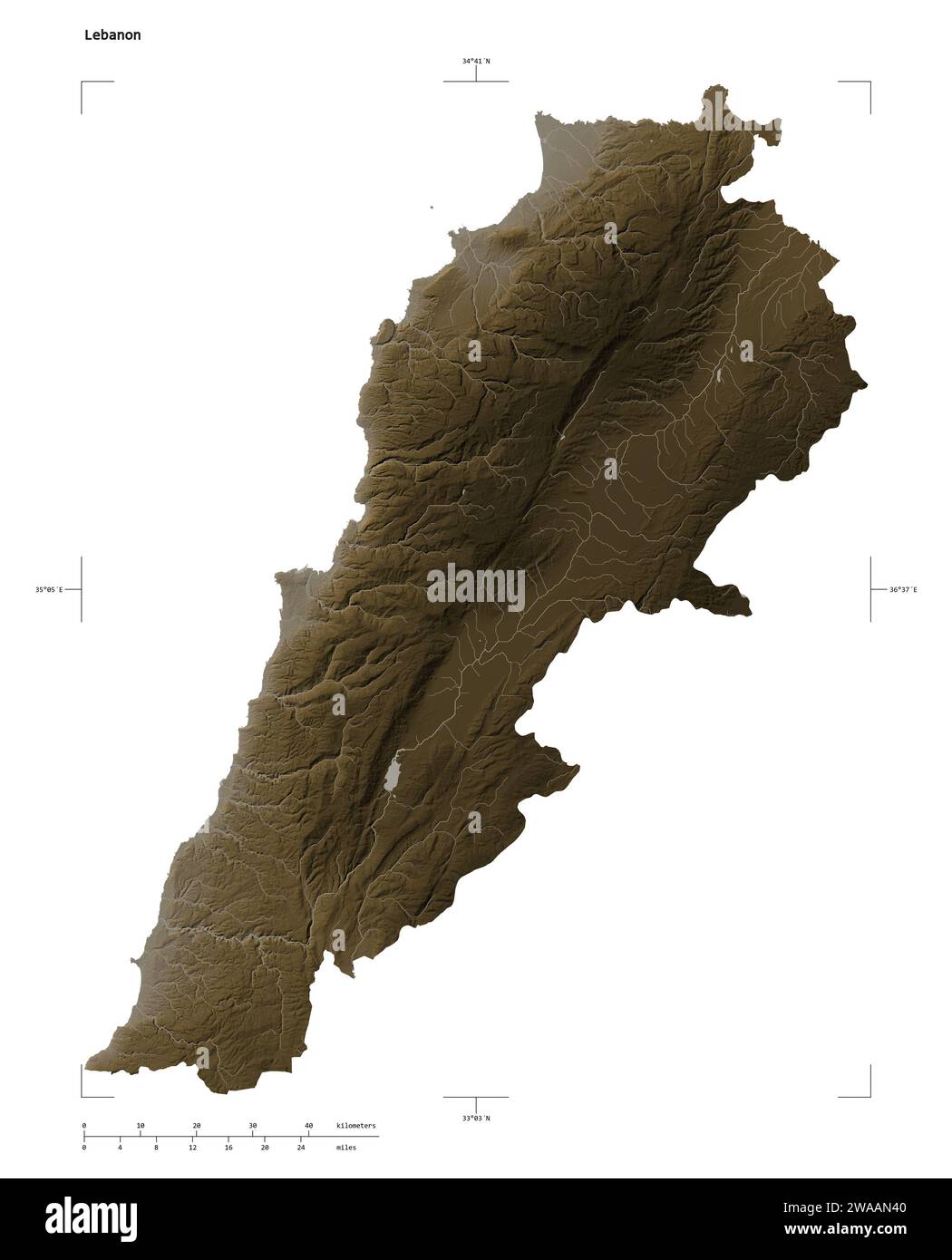 Lebanon map zoom border sepia hi-res stock photography and images - Alamy