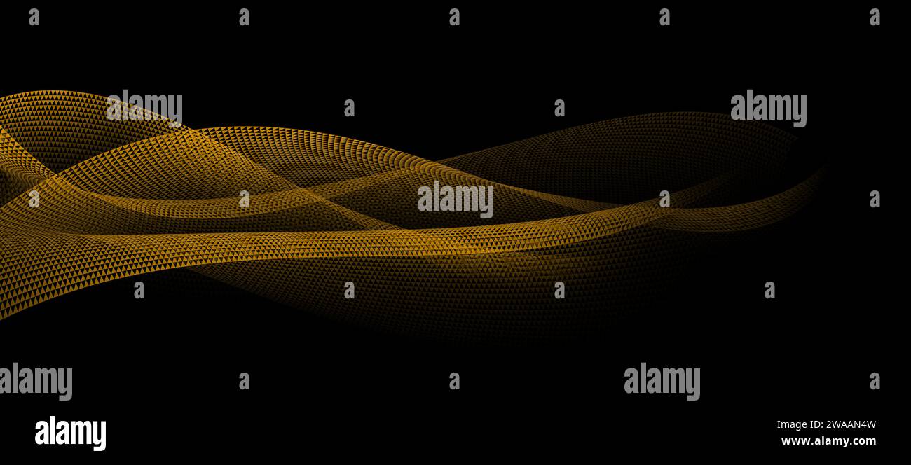 Yellow tail wave abstract for luxury design Stock Photo - Alamy