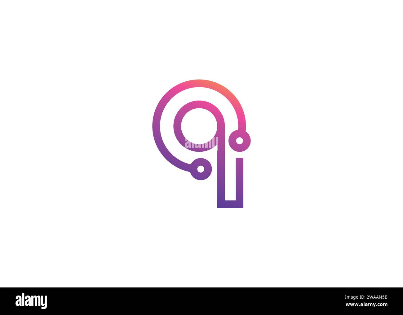Letter Q Technology vector monogram logo design template. Letter Q ...