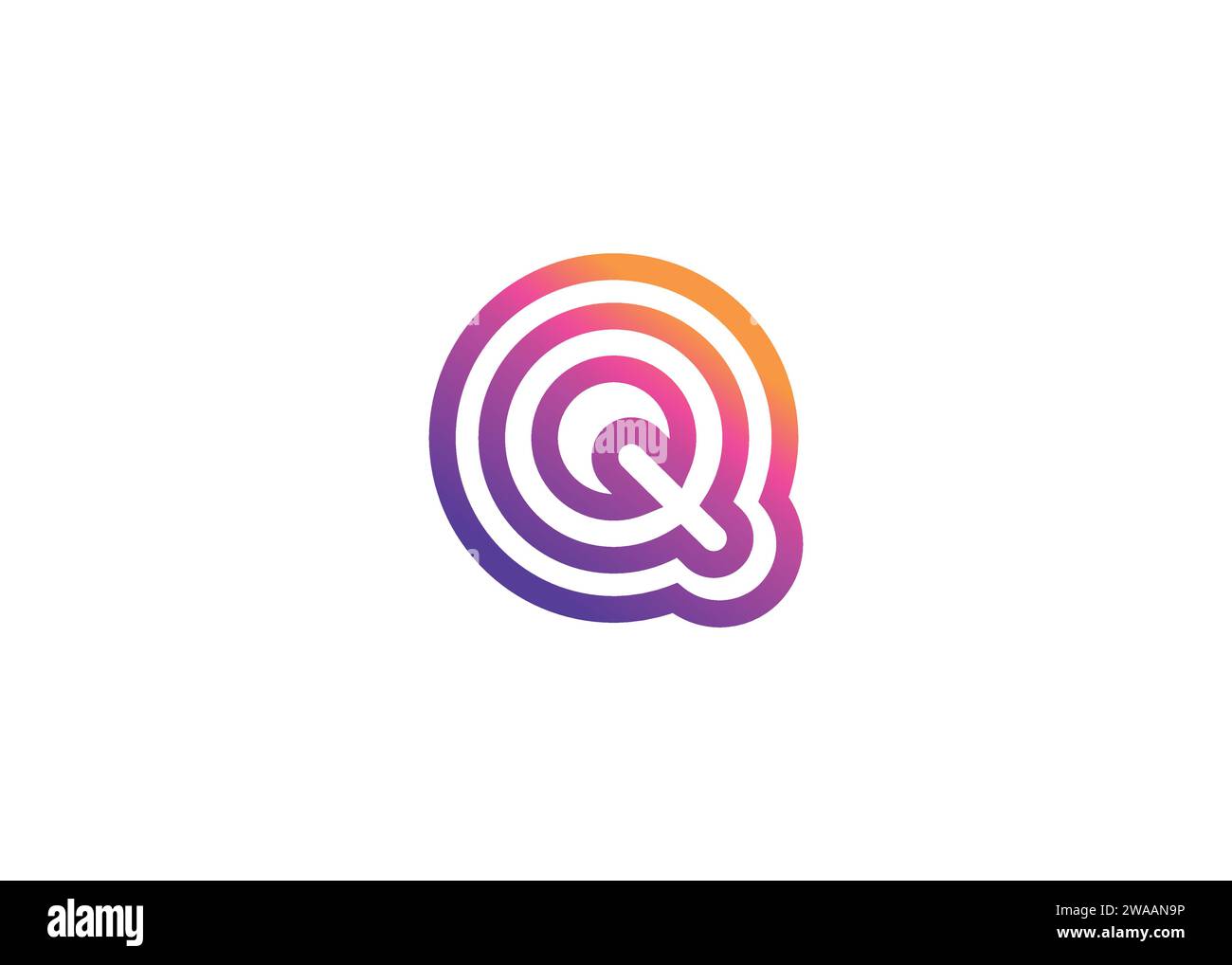 Letter Q Technology vector monogram logo design template. Letter Q ...