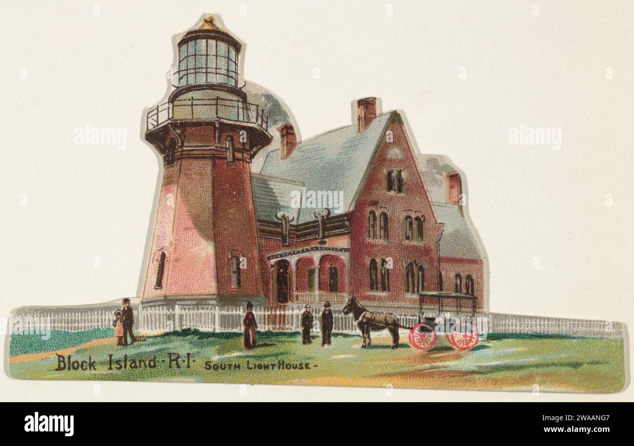 Block Island, Rhode Island, from the Lighthouses series (N119) issued ...
