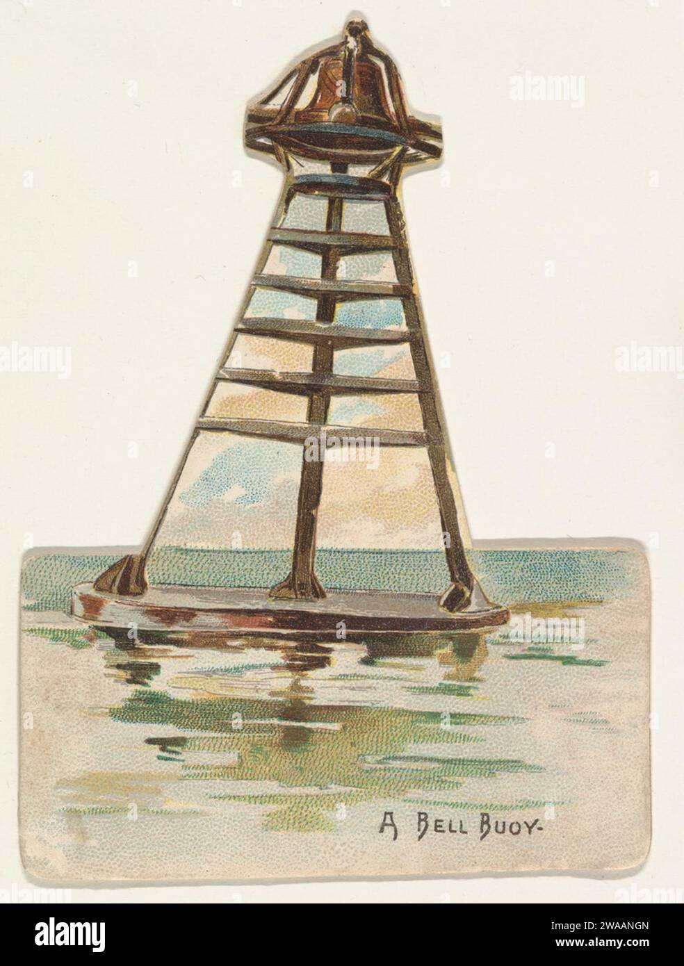A Bell Buoy, from the Lighthouses series (N119) issued by Duke Sons ...