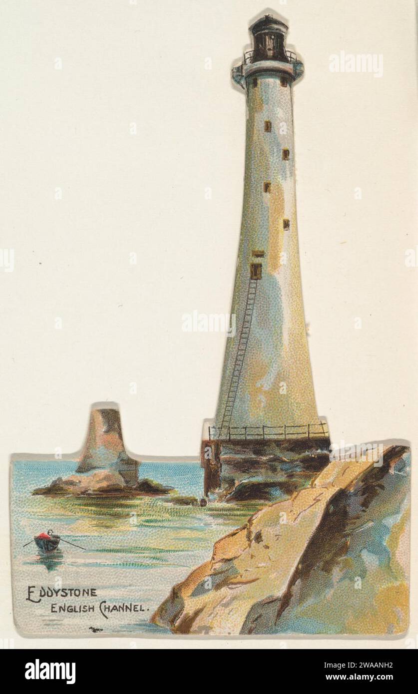 Eddystone, English Channel, from the Lighthouses series (N119) issued ...
