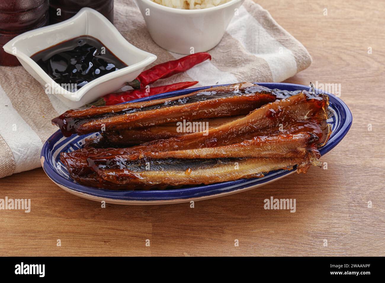 Roasted eel fish in unagi sause Stock Photo - Alamy