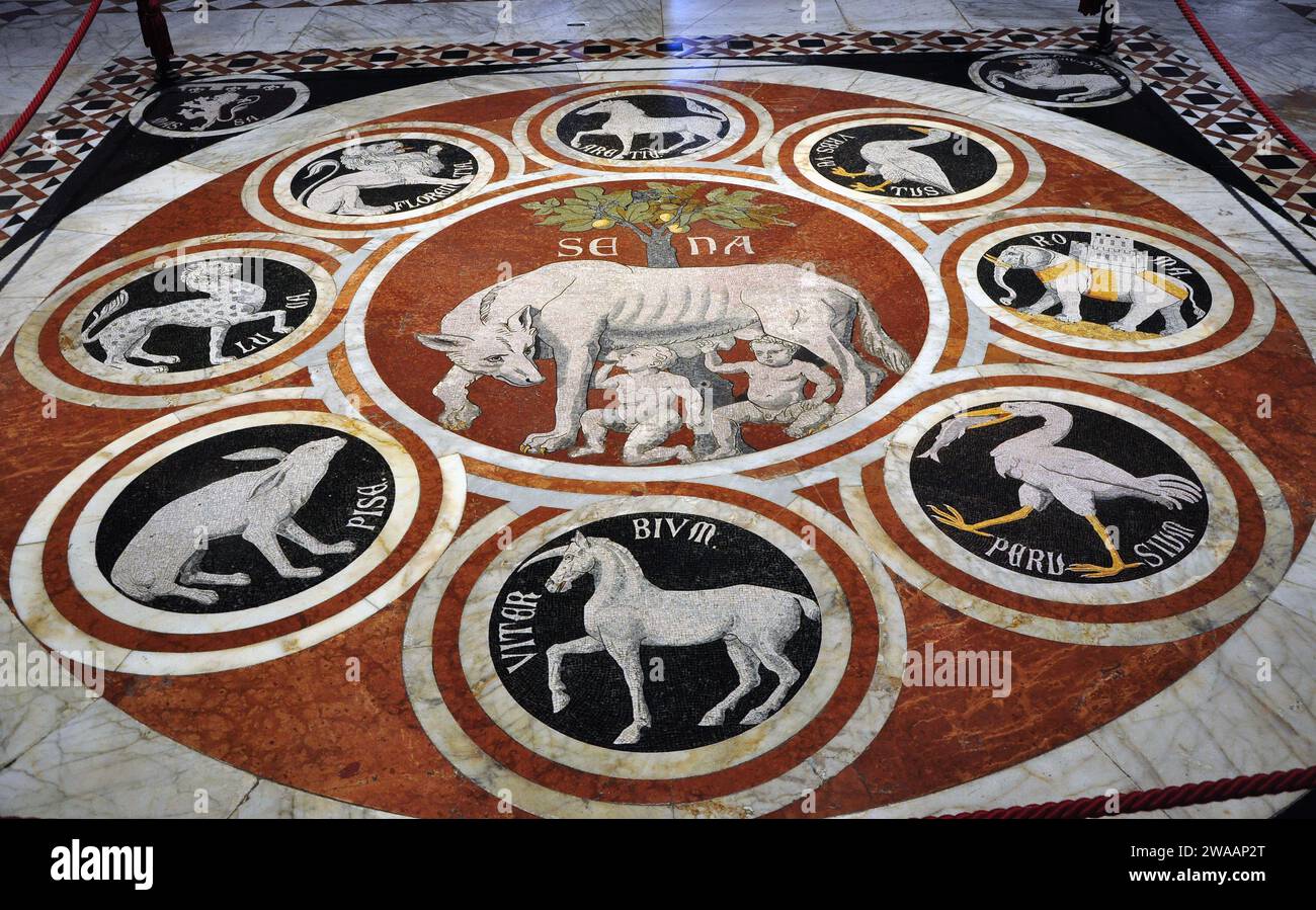 Mosaic Floor, Siena Cathedral Stock Photo - Alamy
