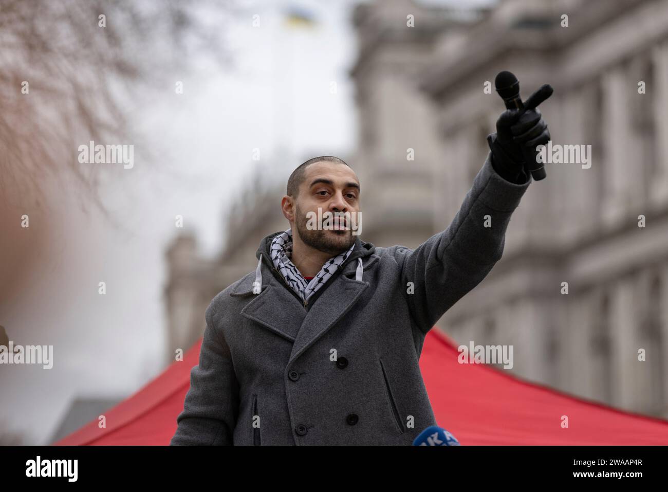 Anti Gaza War protest outside No.10 Downing Street attended by Kareem ...
