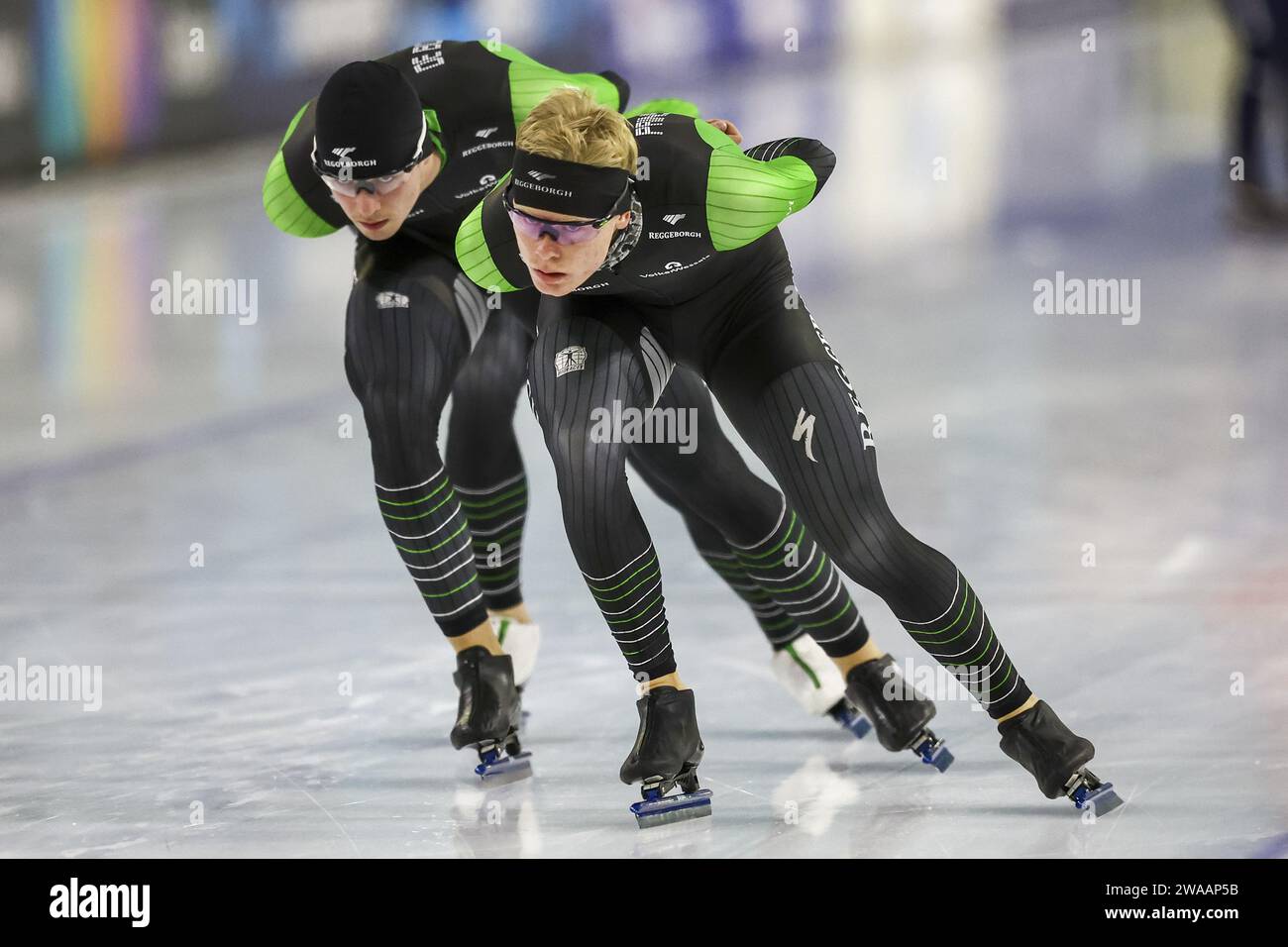 Heerenveen, Netherlands. 03rd Jan, 2024. Jenning de Boo, Tim Prins (lr ...