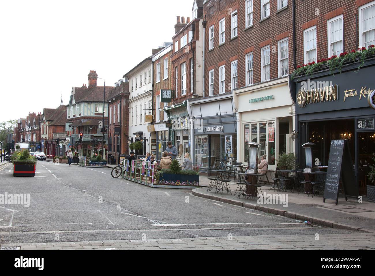 Views of the High Street in St Albans, Hertfordshire in the UK Stock Photo - Alamy