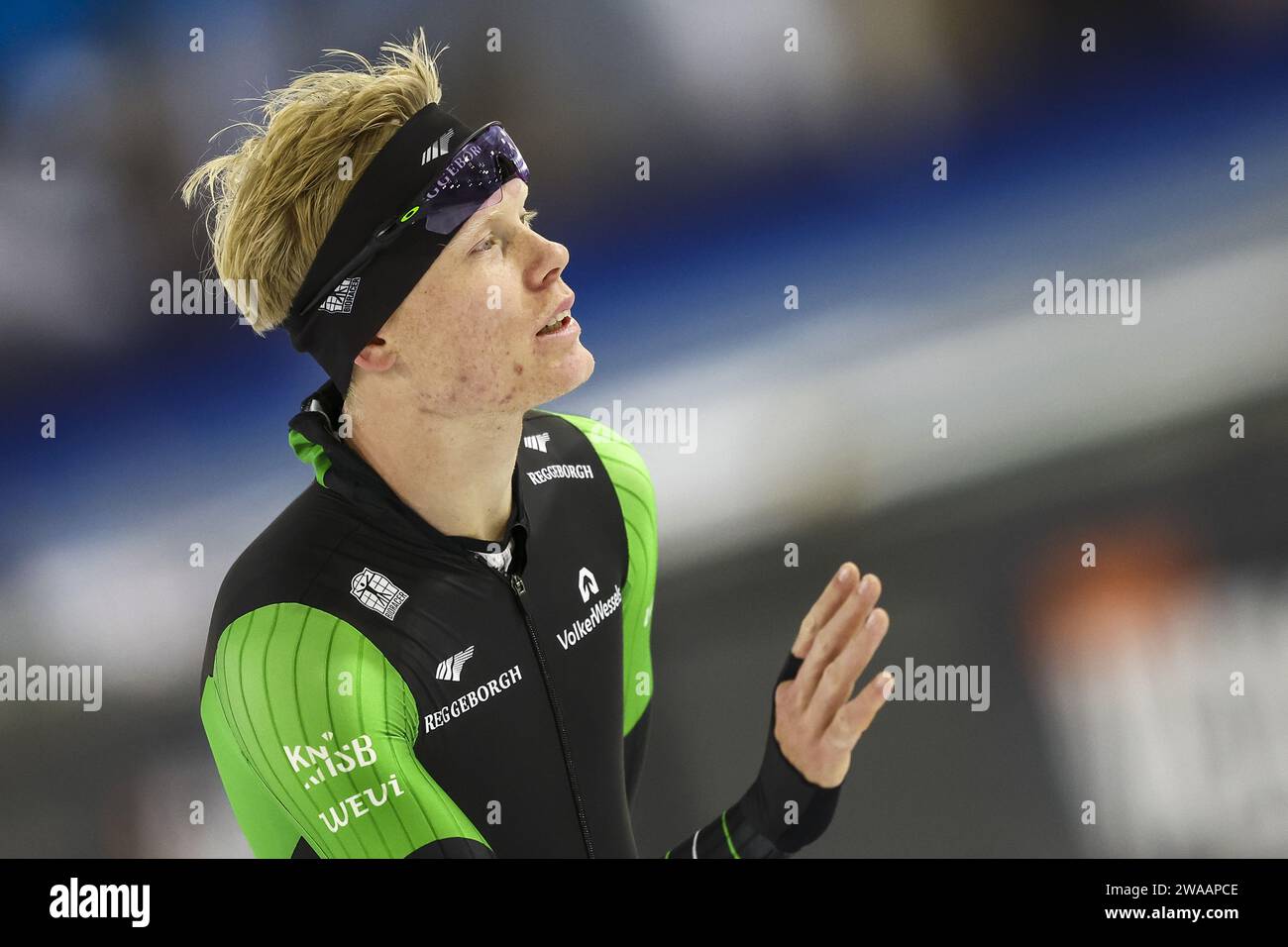 Heerenveen, Netherlands. 03rd Jan, 2024. Tim Prins during a training ...