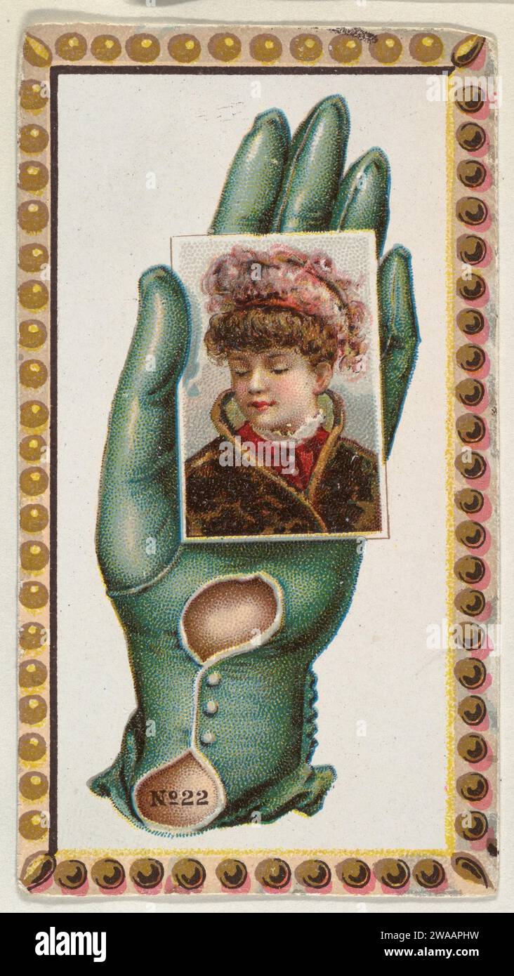 Card Number 22, cut-out from banner advertising the Opera Gloves series ...