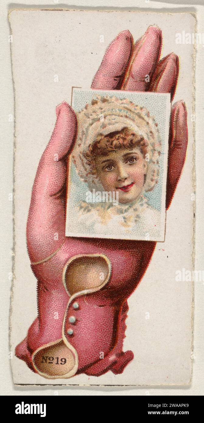 Card Number 19, cut-out from banner advertising the Opera Gloves series ...