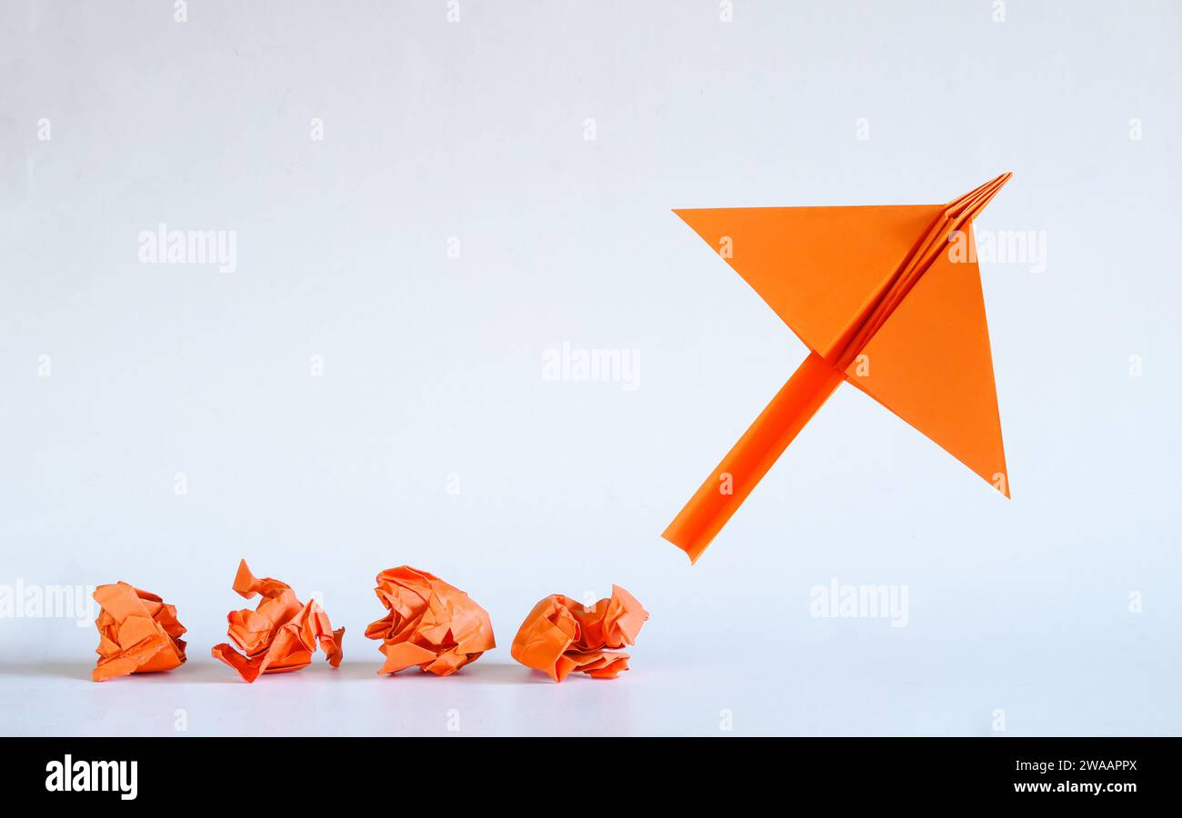 Fresh ideas for business transformation concept with crumpled paper ...