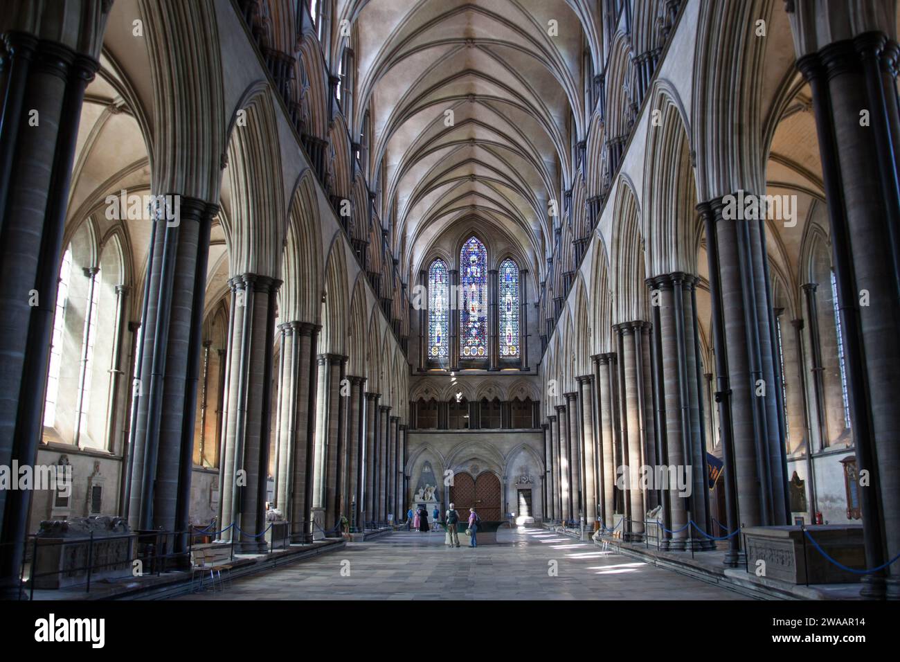 Views inside Salisbury Cathedral in Wiltshire in the UK Stock Photo - Alamy