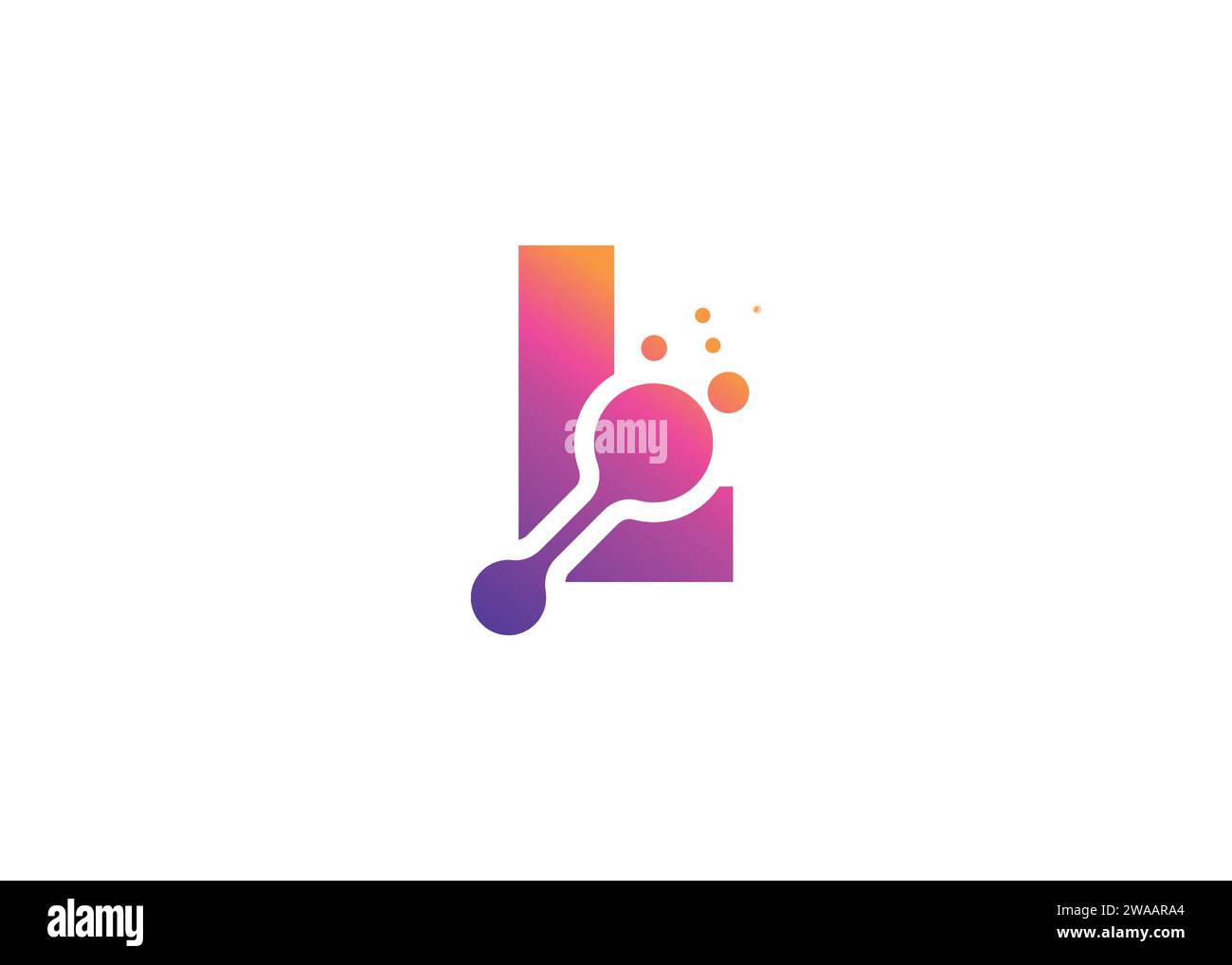 Letter L Technology vector monogram logo design template. Letter L ...