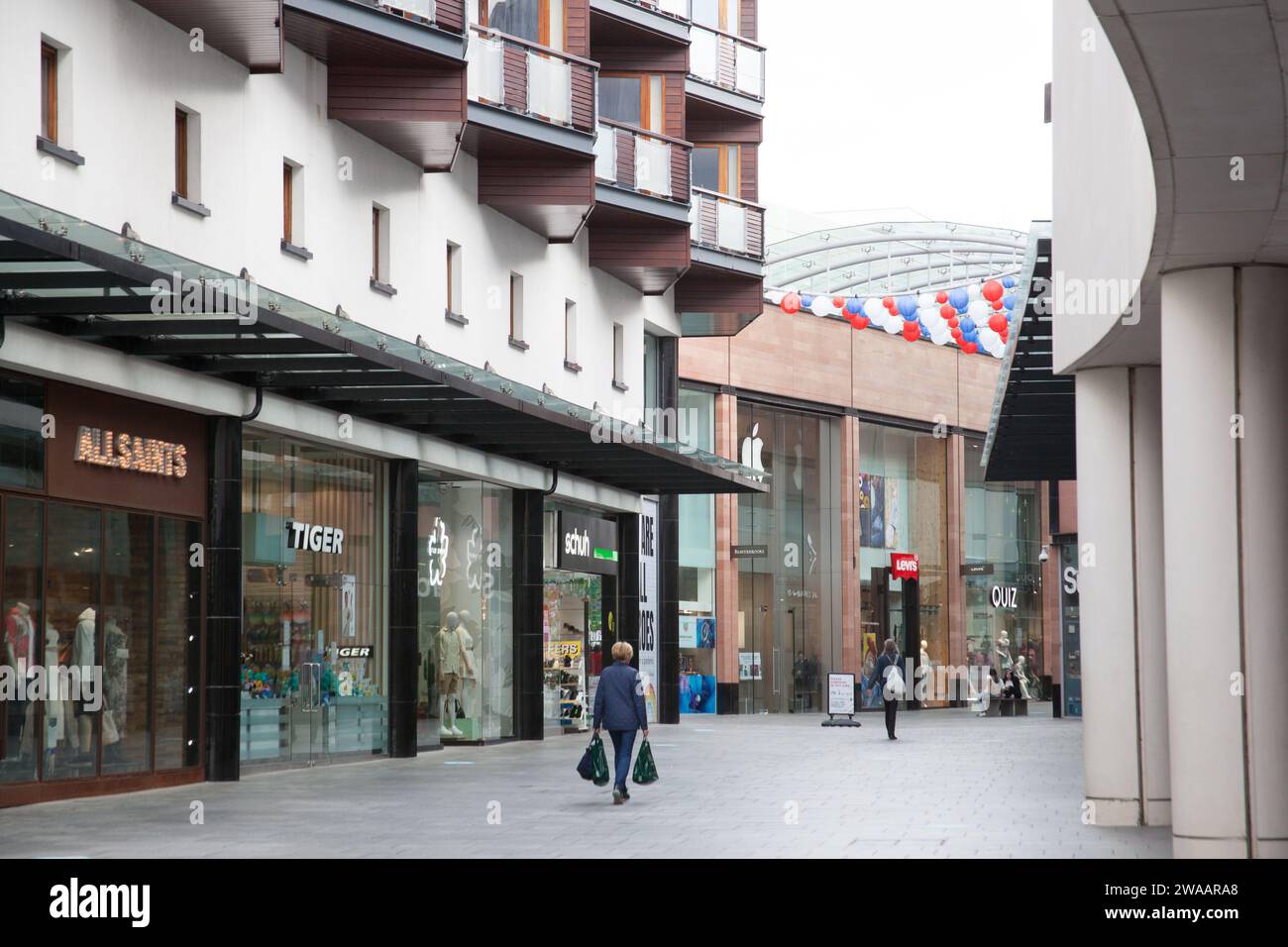 Princesshay Shopping Precinct in Exeter, Devon in the UK Stock Photo ...