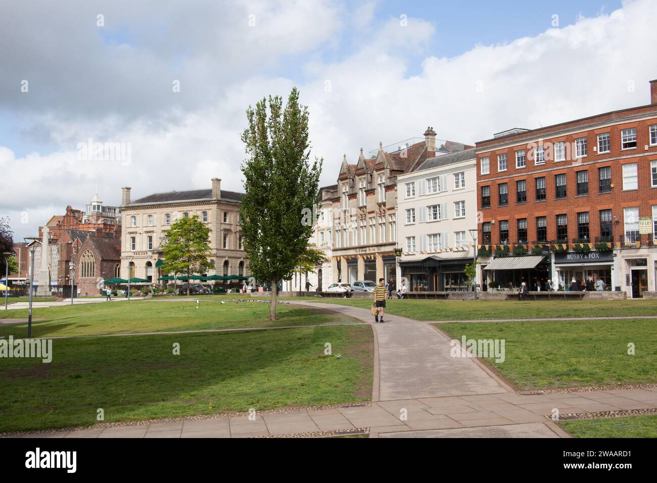 Views of Exeter from the Cathedral in Devon in the UK Stock Photo - Alamy