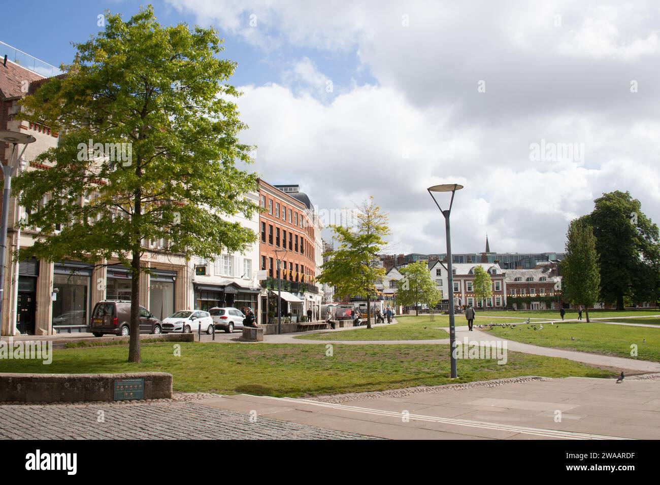 Views of Exeter from the Cathedral in Devon in the UK Stock Photo - Alamy