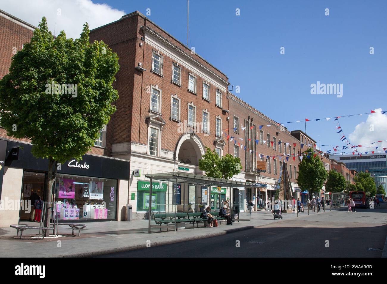 People on the High Street in Exeter, Devon in the UK Stock Photo - Alamy