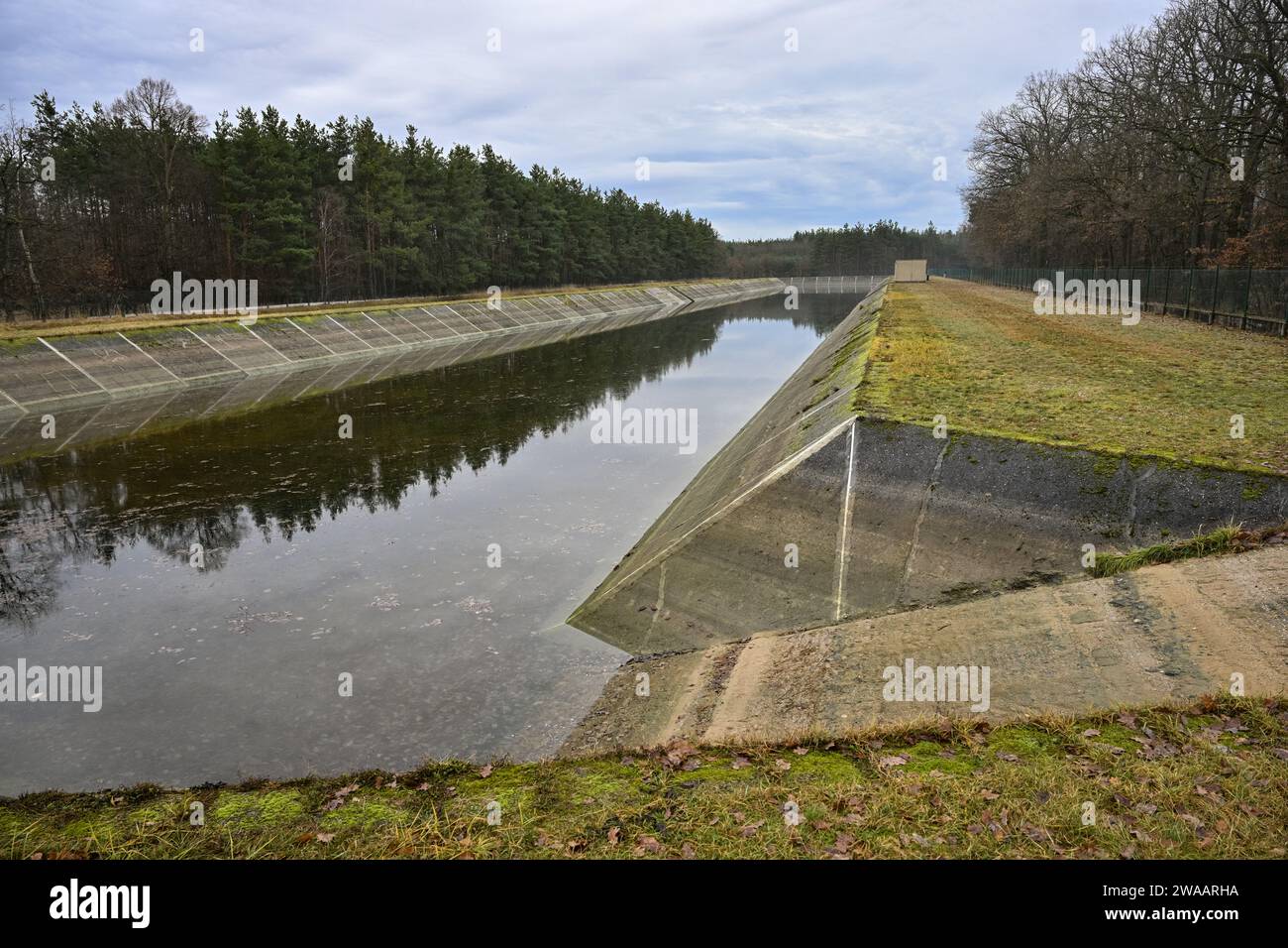 Artificial infiltration tank at the Karany water treatment plant ...