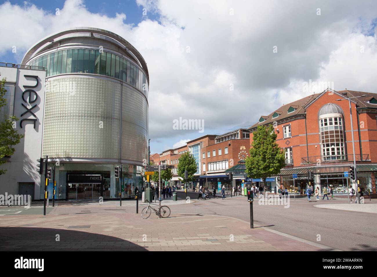 Views of the High Street in Exeter, Devon in the UK Stock Photo - Alamy