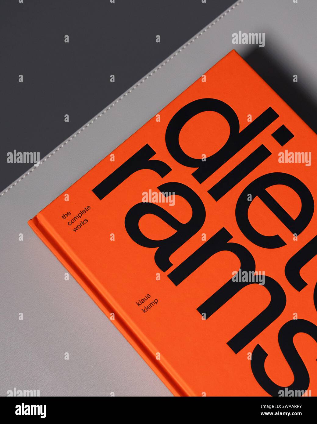 LONDON - DECEMBER 27, 2023: Dieter Rams product design book with bright ...