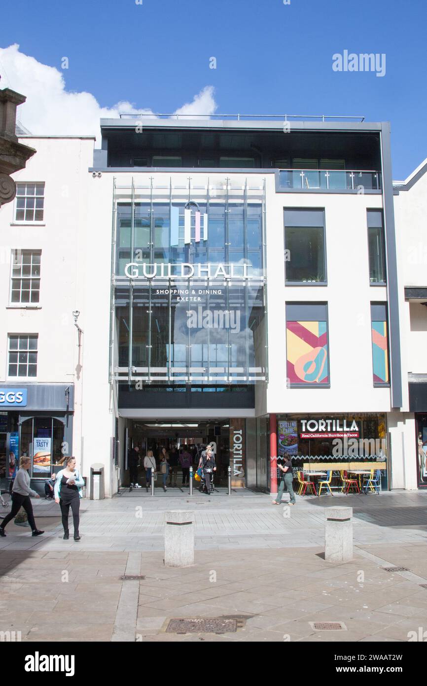 The Guildhall Shopping Centre in Exeter, Devon in the UK Stock Photo ...