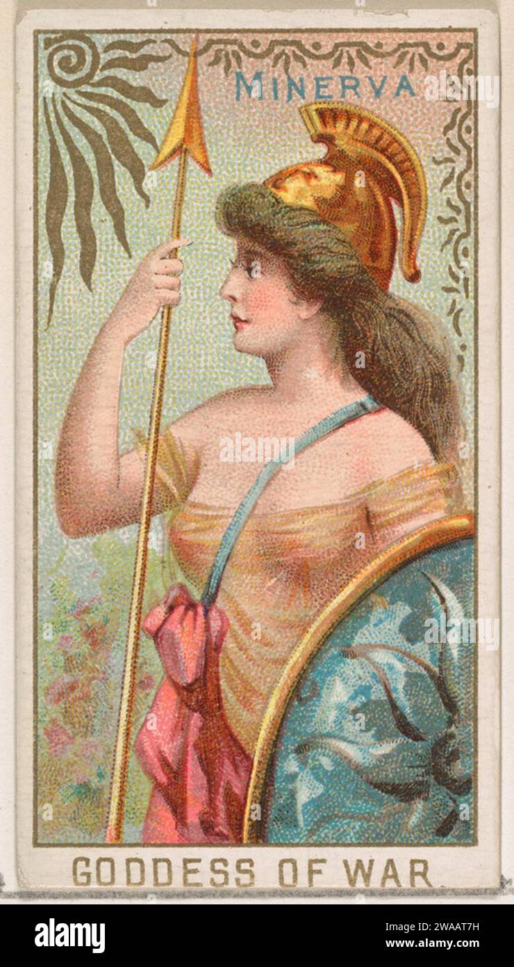 Minerva, Goddess of War, from the Goddesses of the Greeks and Romans series (N188) issued by Wm ...