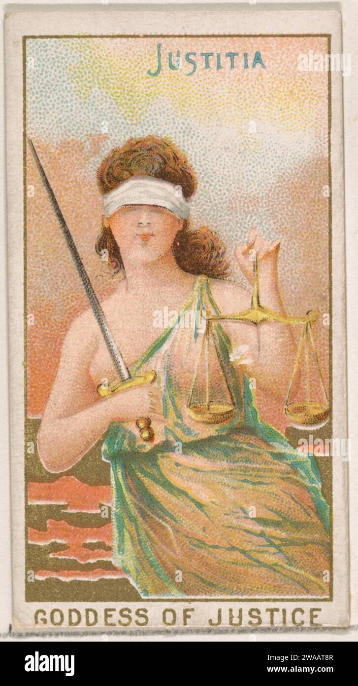 Justitia, Goddess of Justice, from the Goddesses of the Greeks and ...